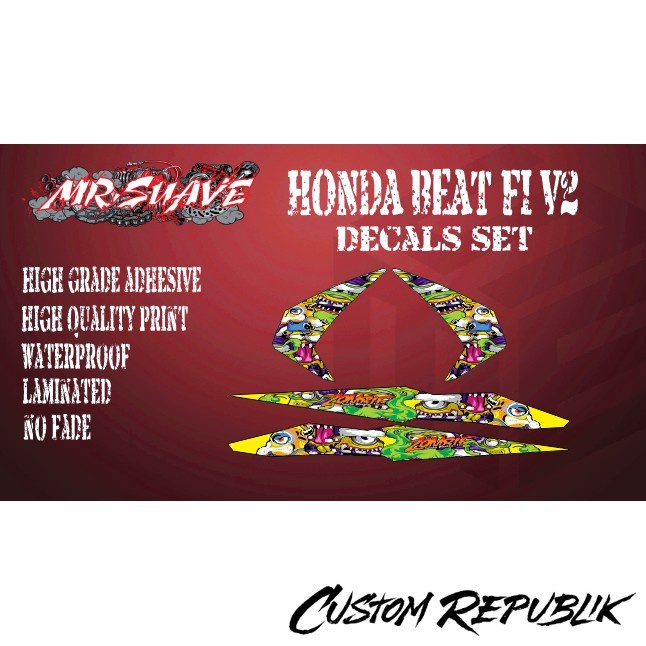 Honda Beat FI V2 Decals Set (Minion) | Shopee Malaysia