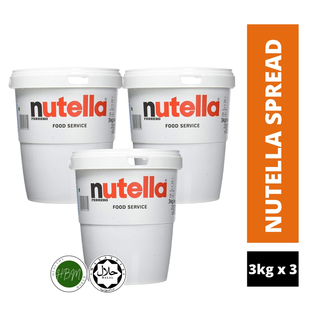 NUTELLA 3KG X 3 PAIL Nutella ferero | Shopee Malaysia