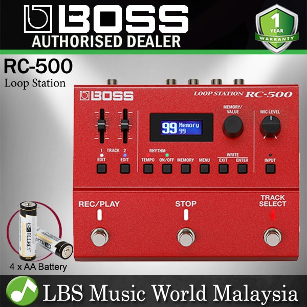 Boss RC-500 Loop Station Compact Two Track Phrase Recorder Looper Pedal ...