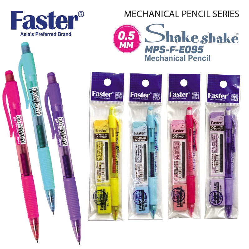 Faster MPS-F-095 Shake Shake Shaking Mechanical Pencil 0.5MM (1 Set ...