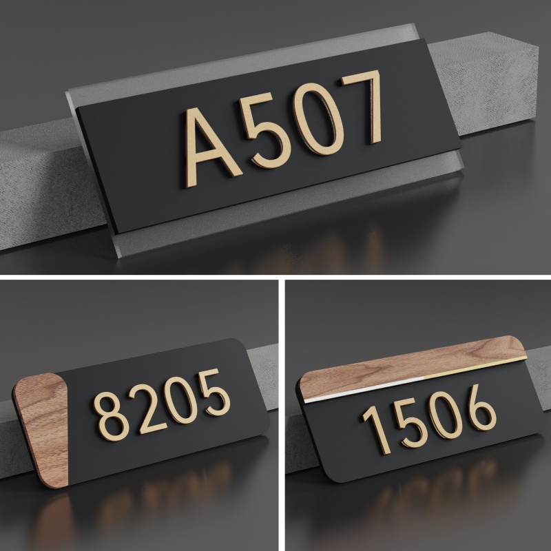 Customized House Number Plate Acrylic Sign 3D Nombor Rumah PAPAN TANDA ...