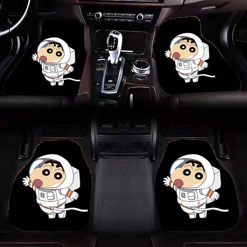 Cartoon Car Foot Mat Four Seasons Car Universal Pedal Mat Thick Suede ...