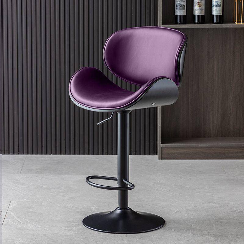 Home bar chair leather lift rotating bar chair modern minimalist high ...