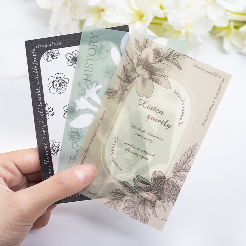 JIANWU 10 Sheets Flowers Reflected In Dreams Series Litmus Paper Plant ...