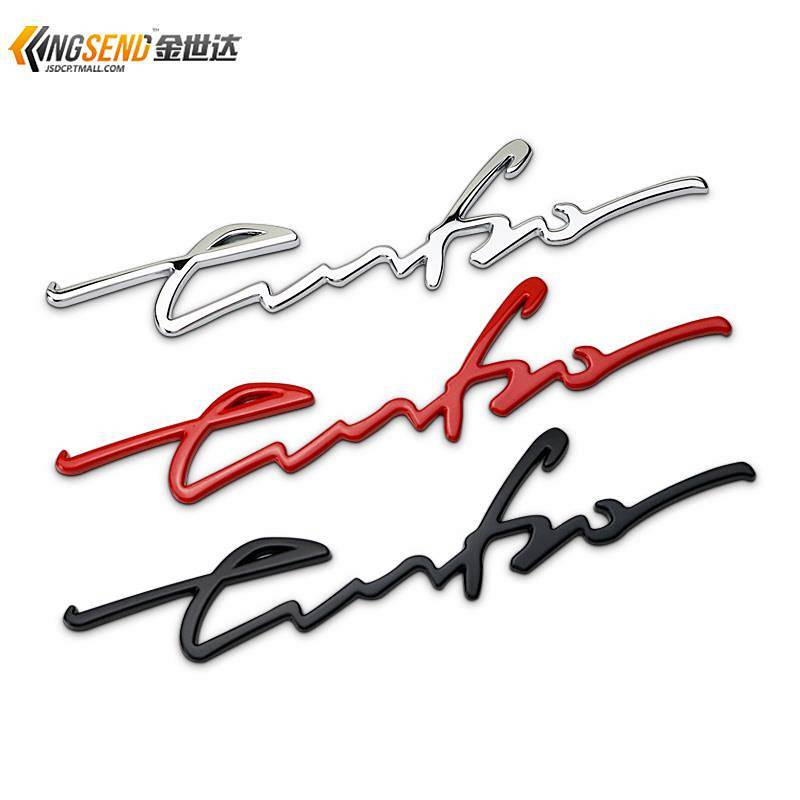 Car Metal Sticker Modified Turbo Car Logo Car Stickers Side Seam Label ...