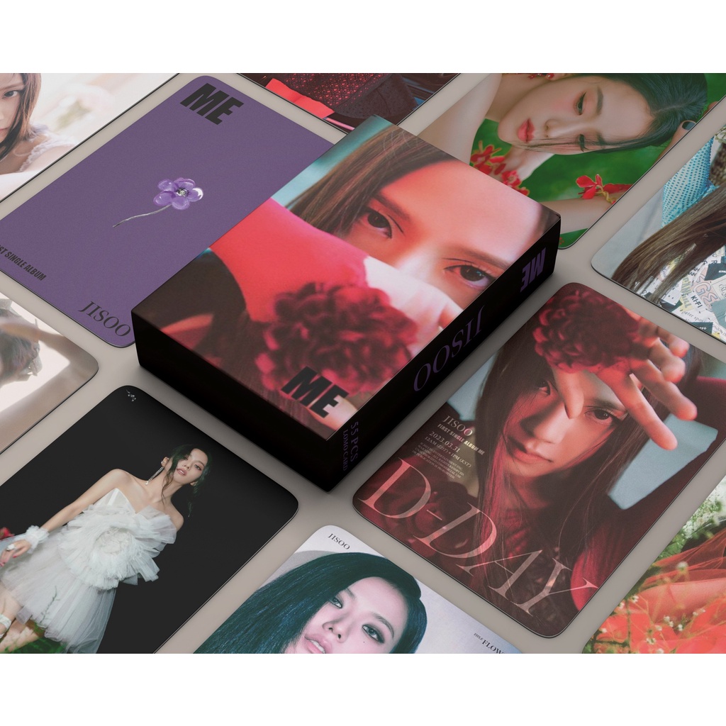 55 Pre-sale BP Black Pink Ink Single Person Small Cards, JISOO Solo ...