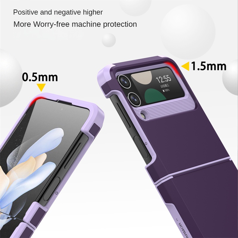 2 In 1 Heavy Duty Armor Phone Casing Samsung Z Flip 6 5 4 3 Z Flip 4 ...