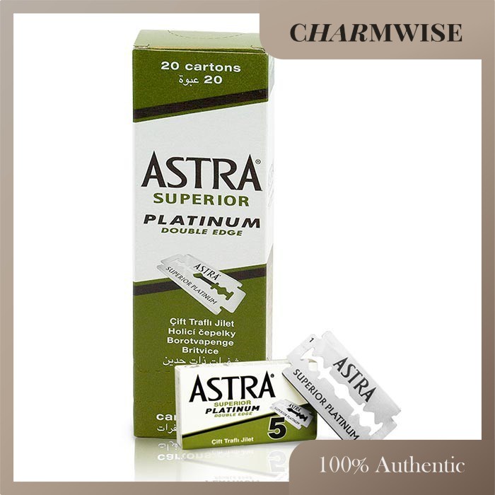 Astra (GREEN) Superior Platinum Double Edge Safety Razor Blade 1 Box ...