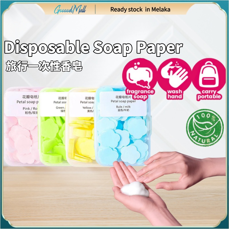 Soap Flower Anti Virus Disposable Soap Paper Travel Hand Wash Soap ...
