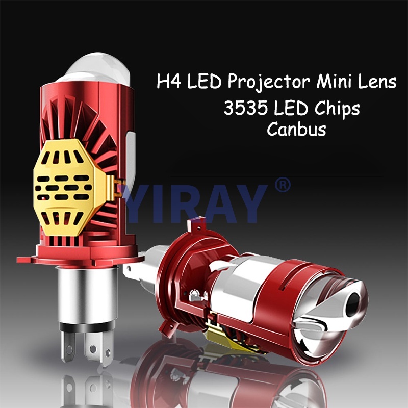 Bi-LED Lens H4 Mini Projector LED Headlight Bulbs 9003 HB2 Turbo Car ...