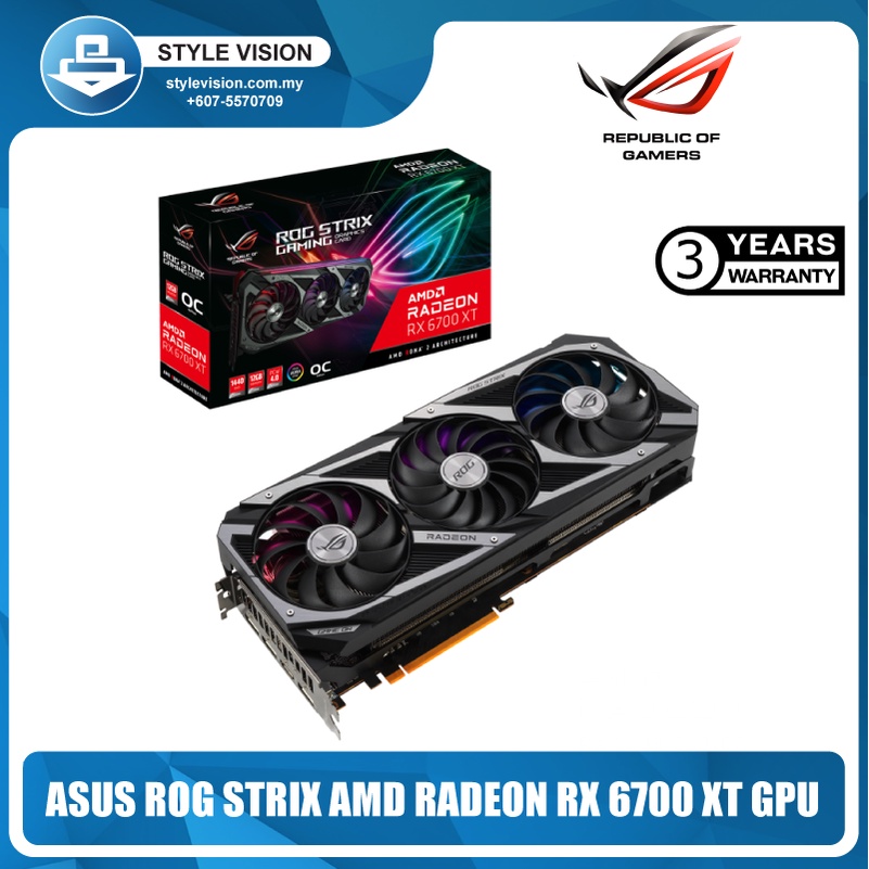 ASUS ROG STRIX RADEON RX 6700 XT 12GB GDDR6 OC GRAPHIC CARD | Shopee ...