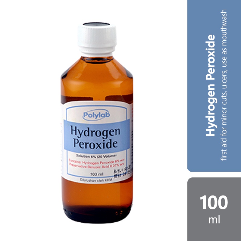 Polylab Hydrogen Peroxide 6% 100ml | First Aid | Shopee Malaysia