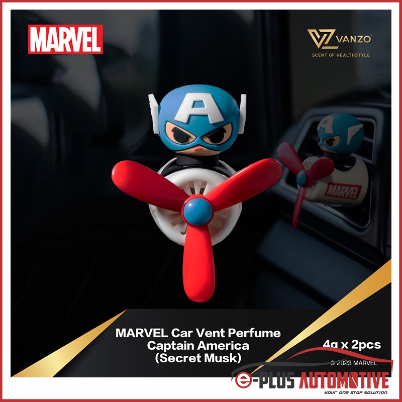 Vanzo Marvel Series Car Vent Perfume 520 Valentine Gift 4g x 2 (Captain ...