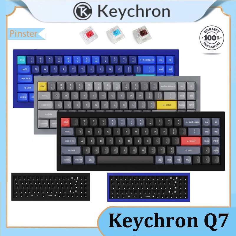 Keychron Q7 customized gasket design mechanical keyboard QMK key change ...