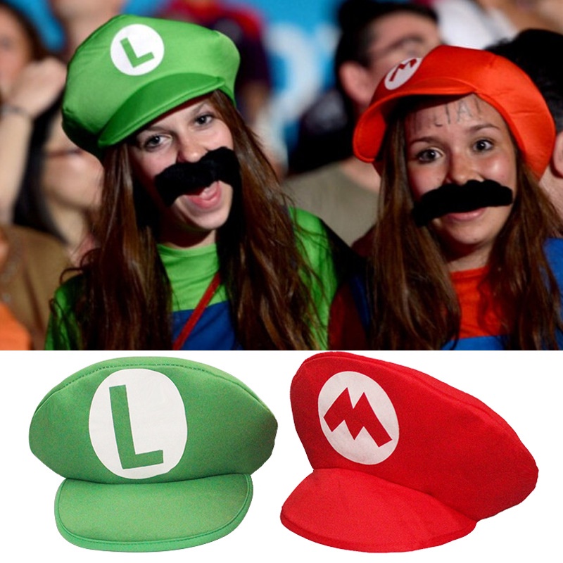 Super Marios Cosplay Hats Girls Boys Anime Funny Caps Halloween Party ...