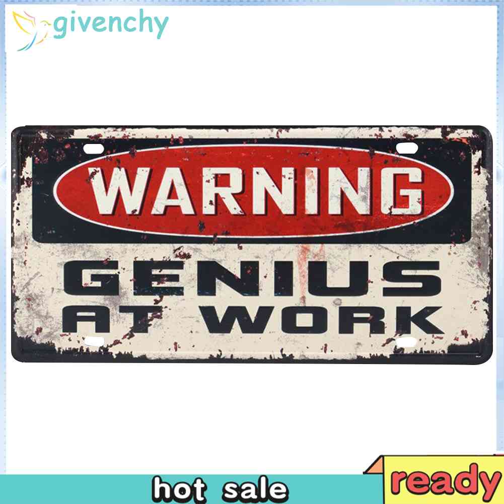 Metal Signs Warning Sign Iron Painting Metal Wall Art Plaque Poster ...