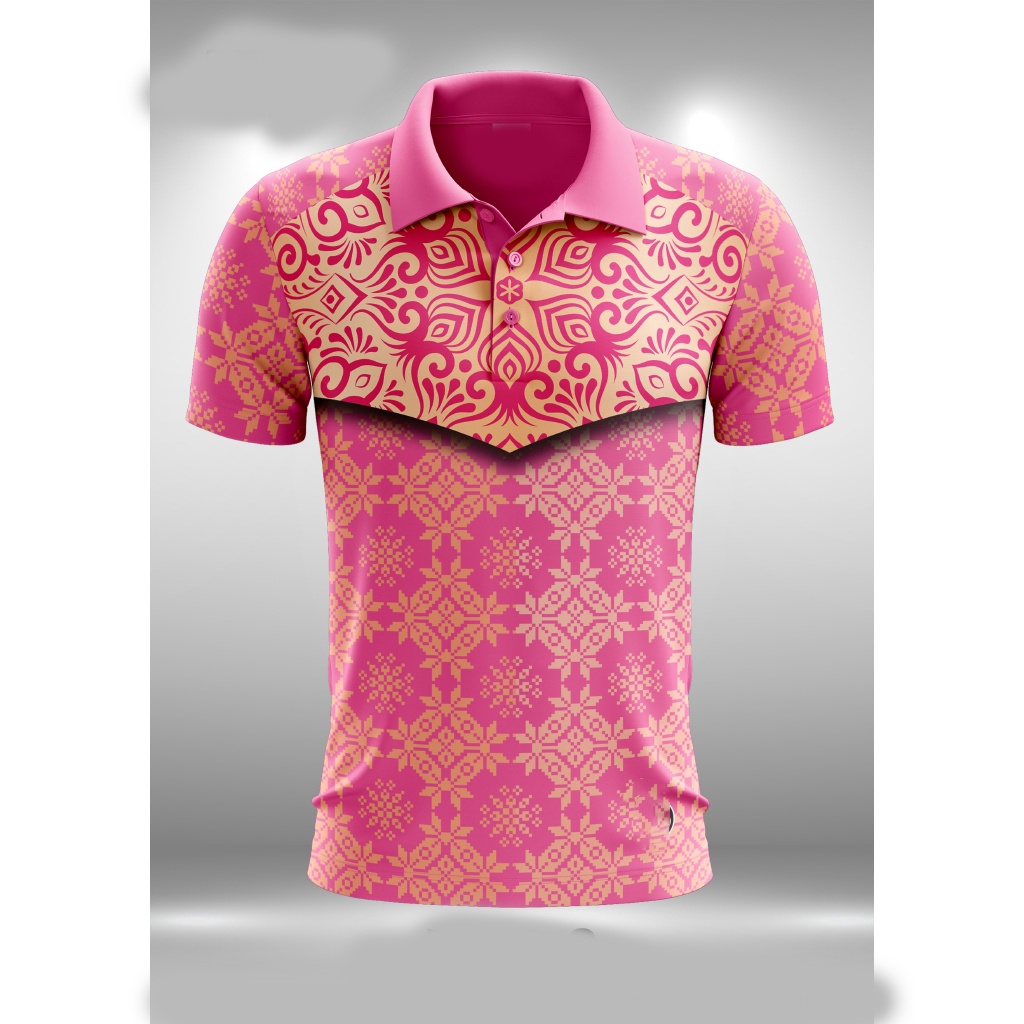 T006 BATIK SONGKET SUBLIMATION POLO COLLAR TSHIRT | Shopee Malaysia