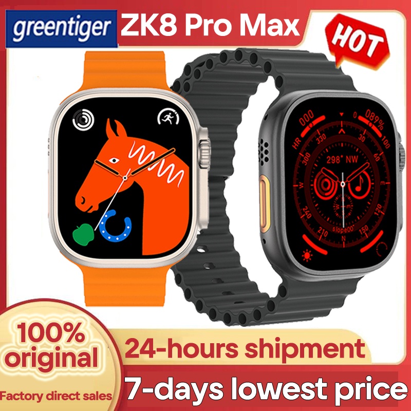 AMOLED ZK8 Pro Max Ultra Series 8 Smart Watch Compass NFC Bluetooth ...