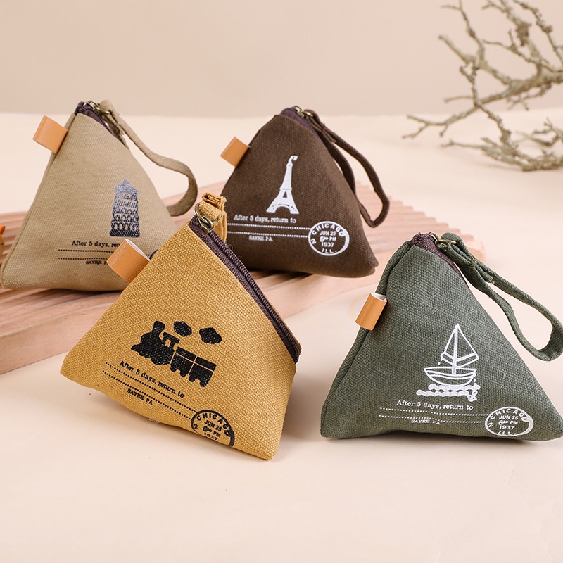 Women's Creative Retro Dumpling Coin Purse Fashion Canvas Cute Coin ...