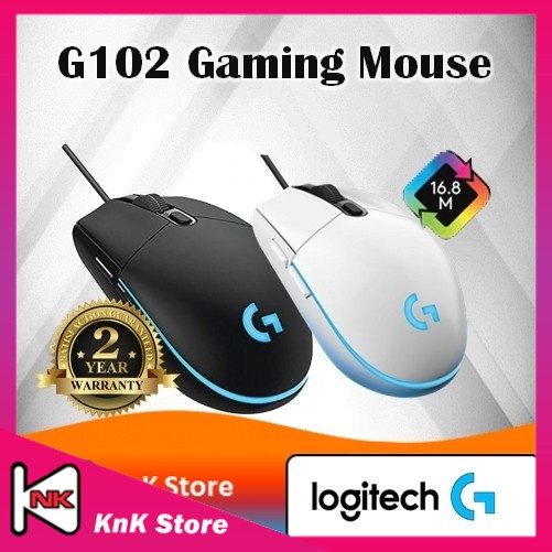 Logitech G102 Prodigy LIGHTSYNC Gaming Mouse (Black / White) | Shopee ...