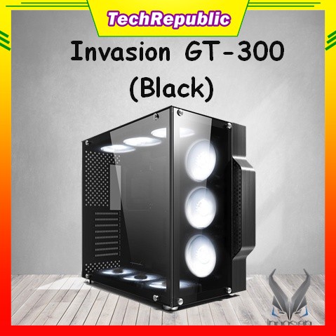INVASION GT-300 ATX Aluminium Gaming Casing with 9 ARGB Fan (GT300 ...