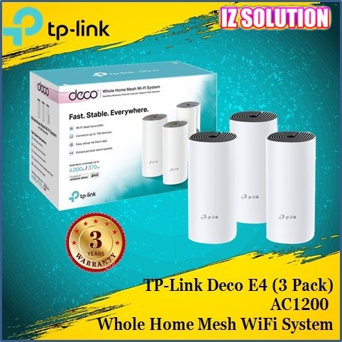 TP-Link Deco E4 AC1200 Mesh WiFi Router Whole Home Wi-Fi System [ 2 ...