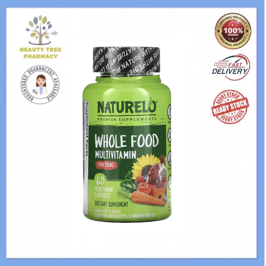 Naturelo Whole Food Multivitamin for Teens 60 Vegetarian Capsules ...