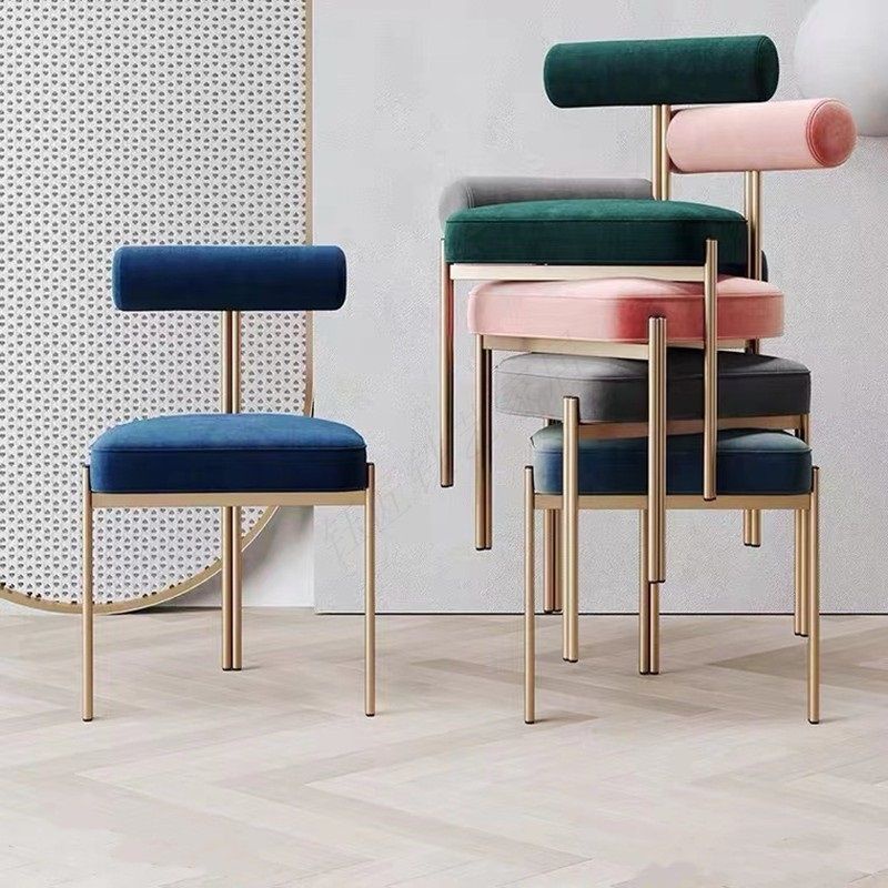 Modern Simple Dining Chair Designer Home Creative Iron Art Restaurant ...