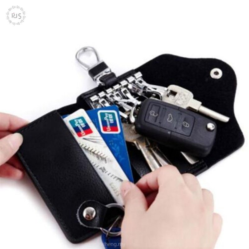 Fashion Multifunction Leather Key Zipper Case Wallet Card Key Holder ...
