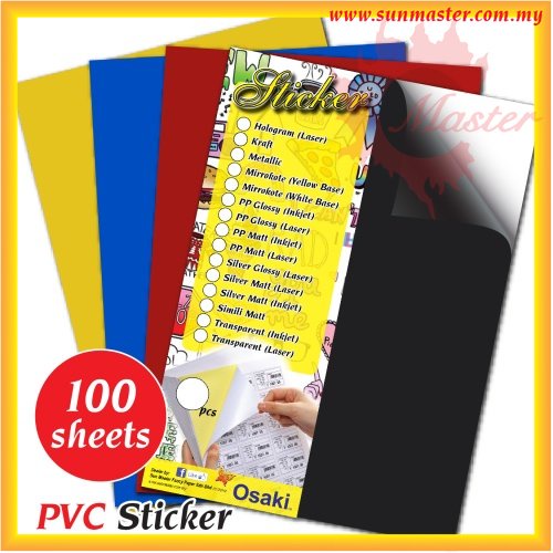 A4 PVC Sticker | PVC STICKER COLOUR | PP Sticker | Shopee Malaysia