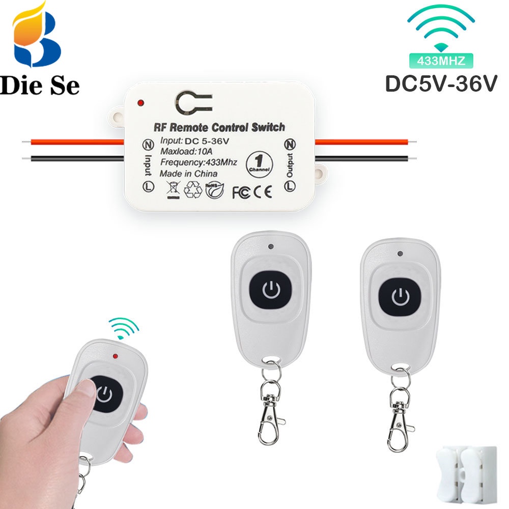 RF 433 Mhz Remote Control Universal Wireless Switch DC 12V 24V 36V ...