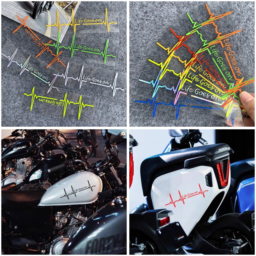 Heart Beat Trackpad Life Goes On Nice JDM Car Body Bumper Motorcycle ...