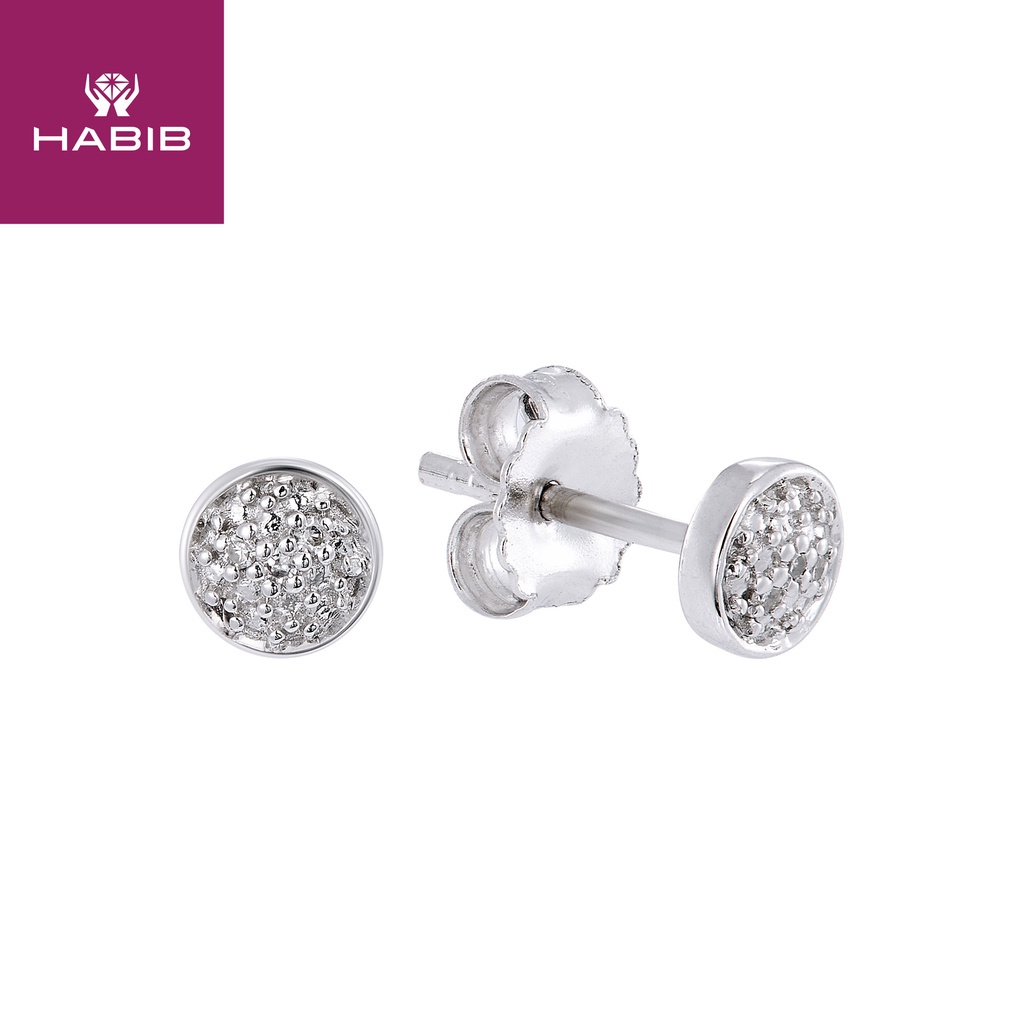 HABIB Round Diamond Earrings in 375/9K Gold 457200623 | Shopee Malaysia