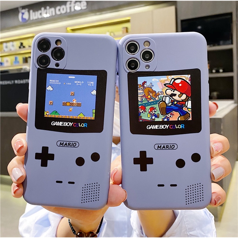 Gameboy Super Mario Cartoon Matte Phone Case For iPhone 14 13 12 11 Pro ...