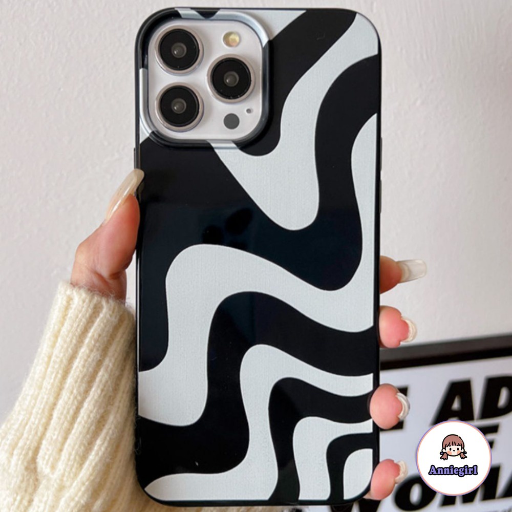 Vintage Zebra Pattern Glossy Phone Case Compatible for IPhone 14 13 12 ...