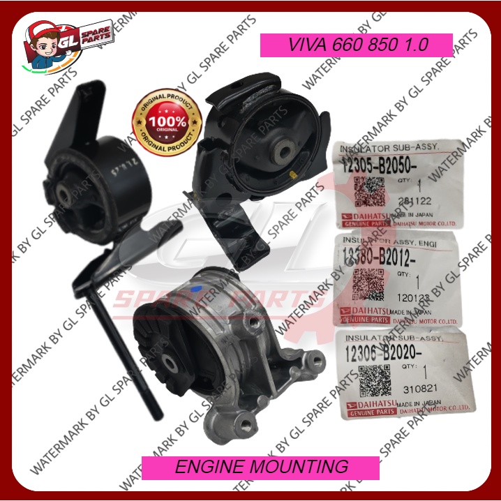 PERODUA VIVA 660,850,1.0 (AUTO=MANUAL) ENGINE MOUNTING (100% DAIHATSU ...