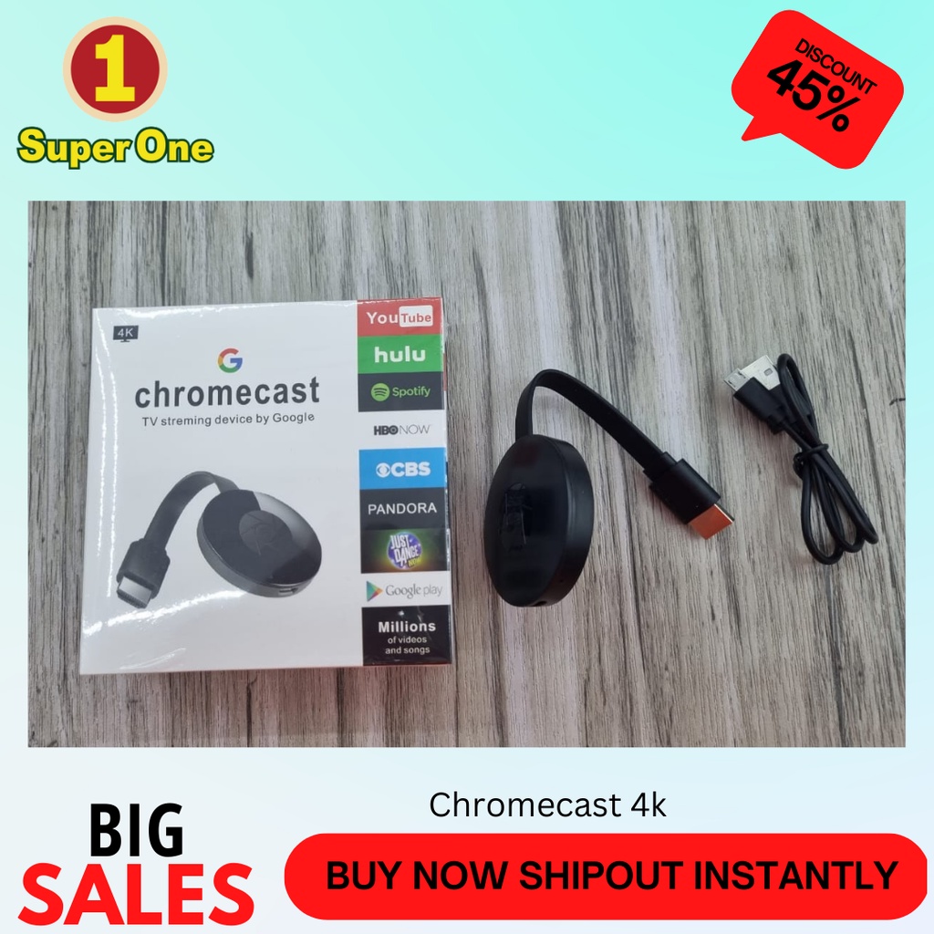 Chromecast G2 4k Ultra HD For High Definition TV Streaming Google ...