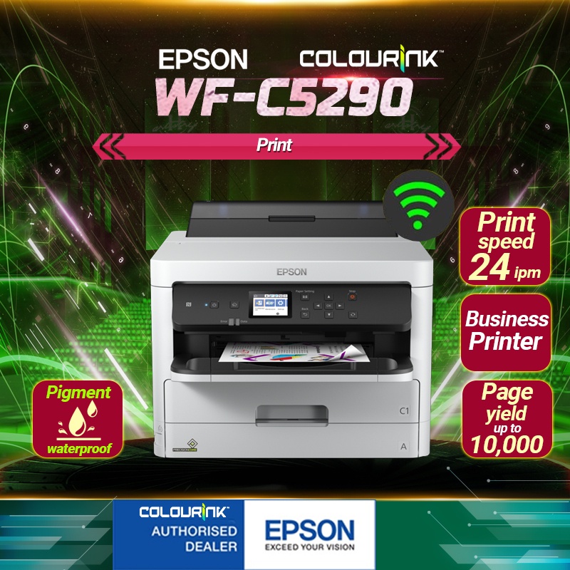 Epson WorkForce Pro WF-C5390 A4 Colour Inkjet Printer Wifi Duplex Print Pigment Ink similar ...