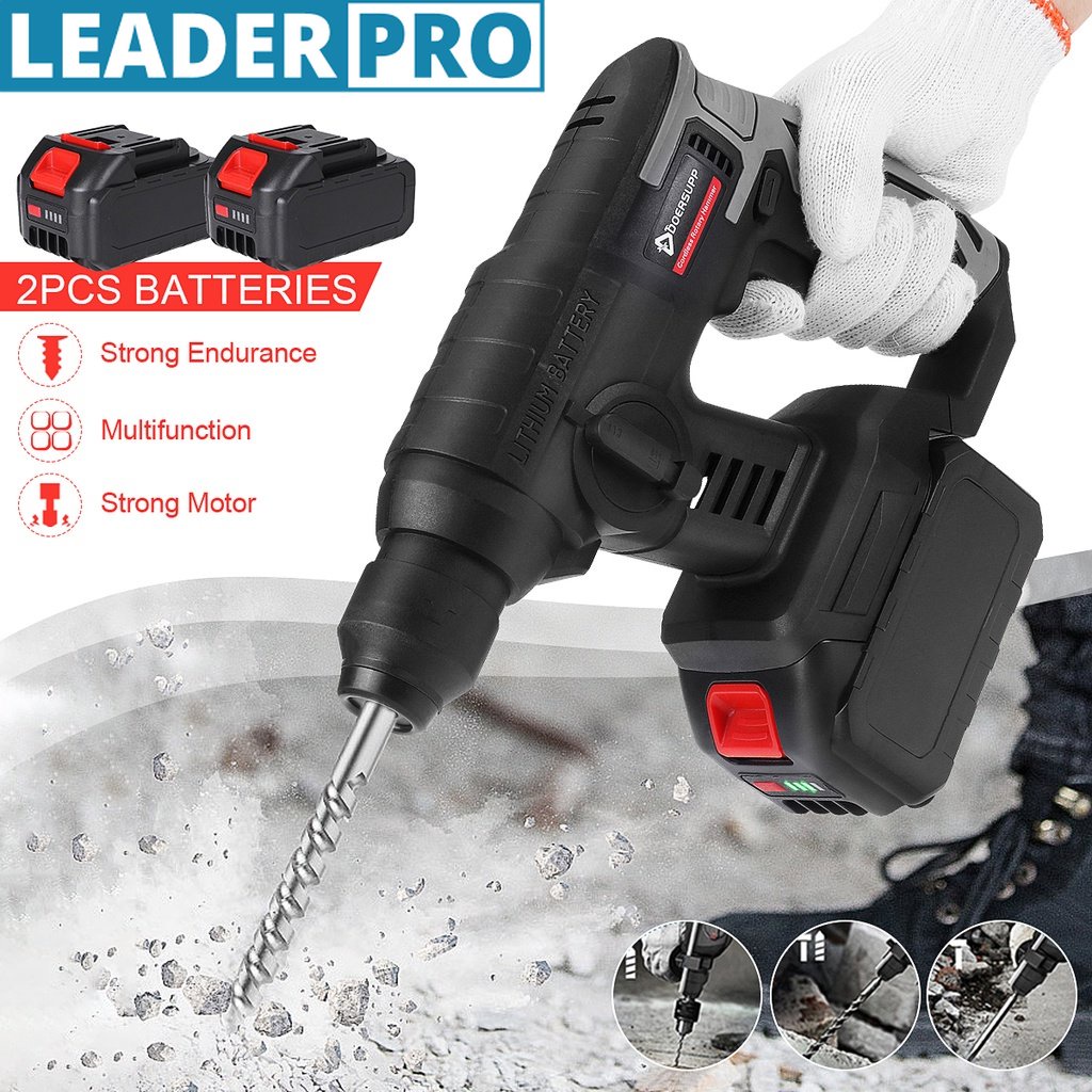 15000mAh 1000W Rechargeable Electric Rotary Hammer Cordless ...