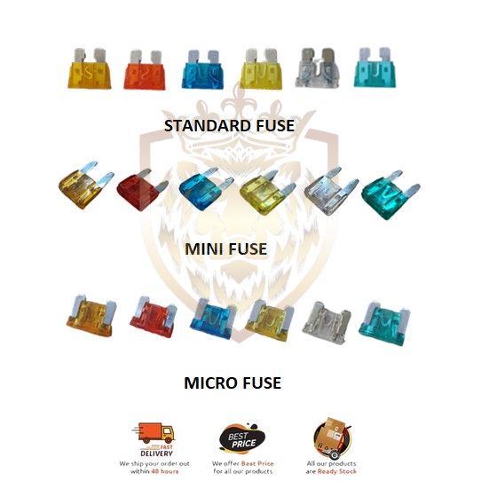 STANDARD FUSE , MINI FUSE , MICRO FUSE 12V/24V FOR CAR & LORRY ( 5A ...