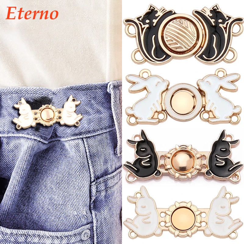 Detachable Jean Button Pin Adjustable Waist Buckle Snap Pants Buckles ...
