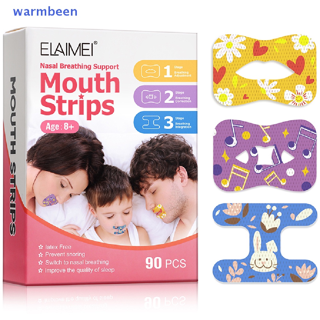 (warmbeen) 30/90Pcs Mouth Correction Sticker Kids Night Sleep Tape Lip ...