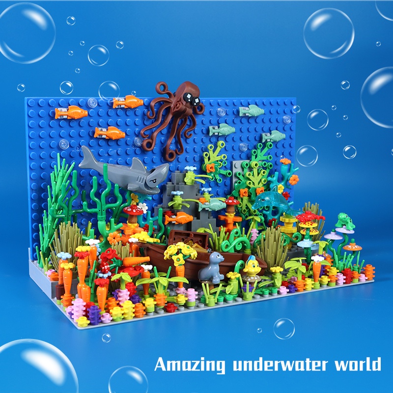 Creator Building Blocks Underwater World Creative Blocks Set Cute ...