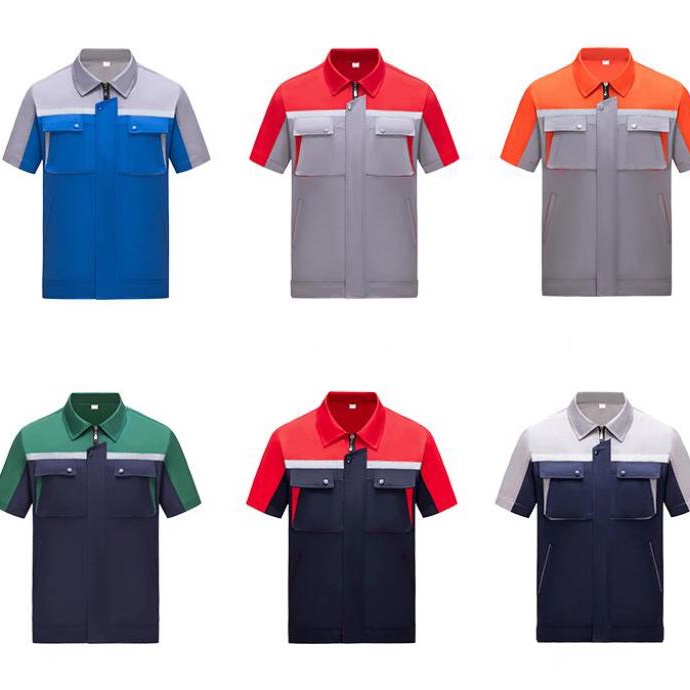 PPE Safety Jacket Thin Cotton Workwear Safe Shirt Short Sleeve ...