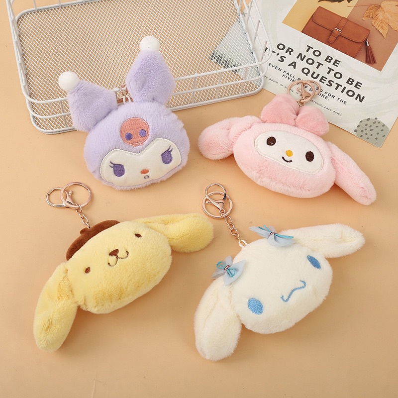 Sanrio Keychain Kuromi Plush Cute Keychain Murah Keychains Couple ...