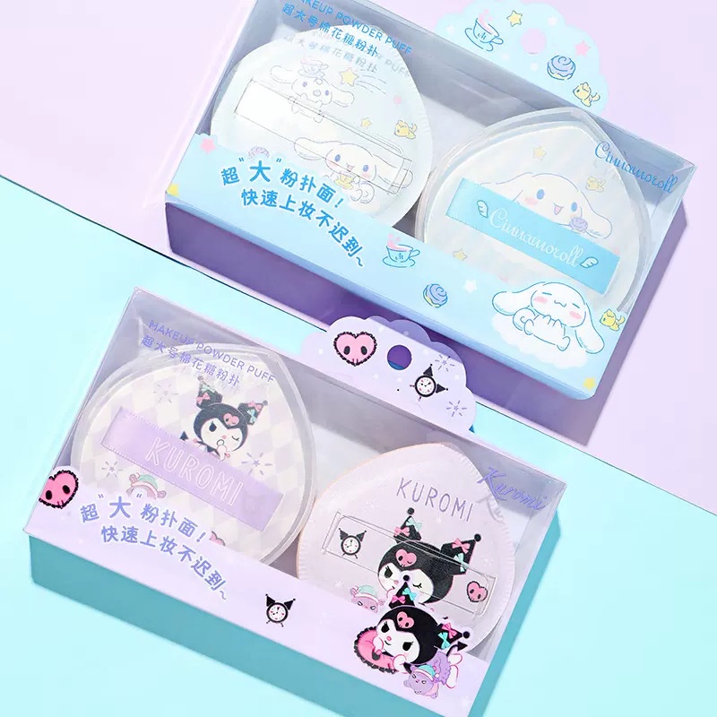 Sanrio x MINISO Makeup Powder Puff Cute Kuromi Cinnamoroll Soft Sponge ...