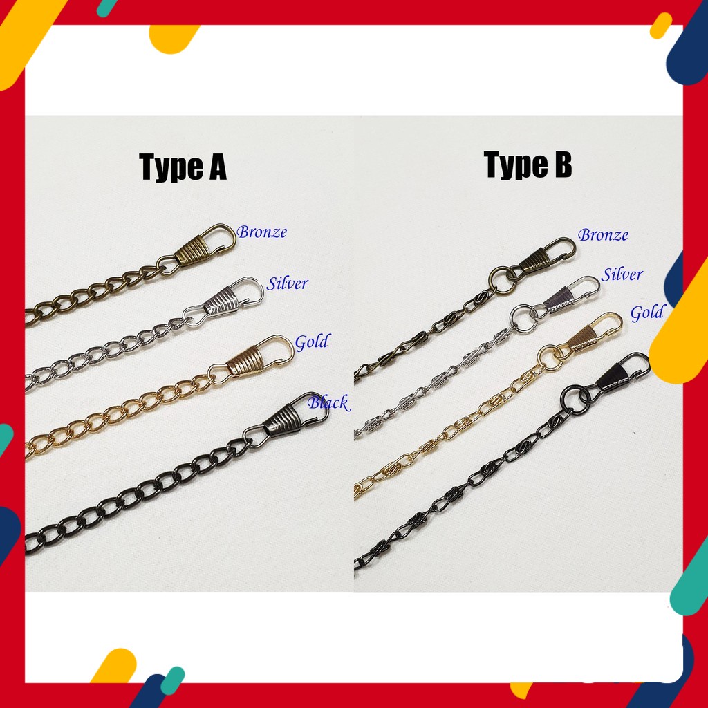 Metal Chain for Tali Beg Length 40cm/60cm/120cm Tali Beg Chain Strap ...