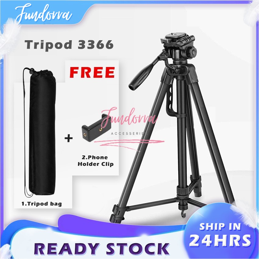 Tripod 3366 Extendable Universal Portable Selfie Stand with Phone ...