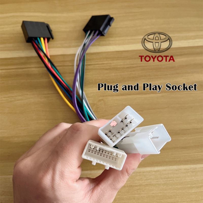 FOR TOYOTA / PERODUA Plug and Play Socket Cable Car MP5 Player Harness ...