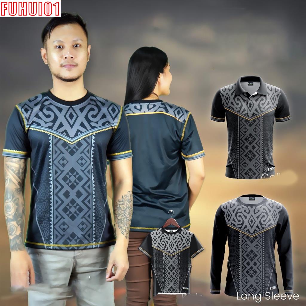 T-shirt KDMR Edition (D'Oitom) Jersey Corak Etnik Borneo Round Neck ...